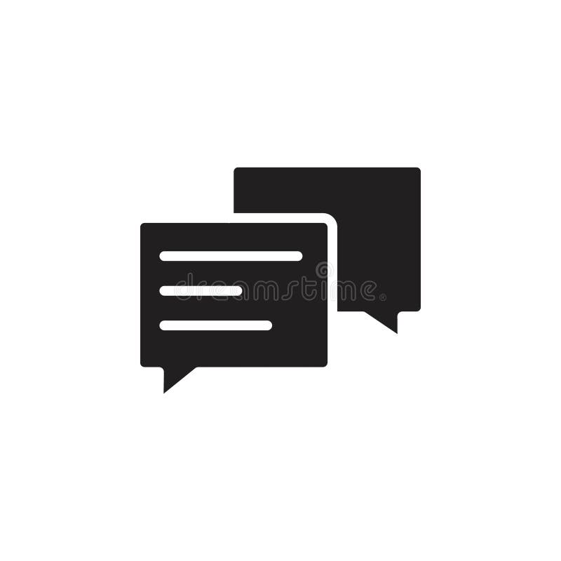 Multiple Chats Icon Flat Line Illustration Stock Vector - Illustration ...