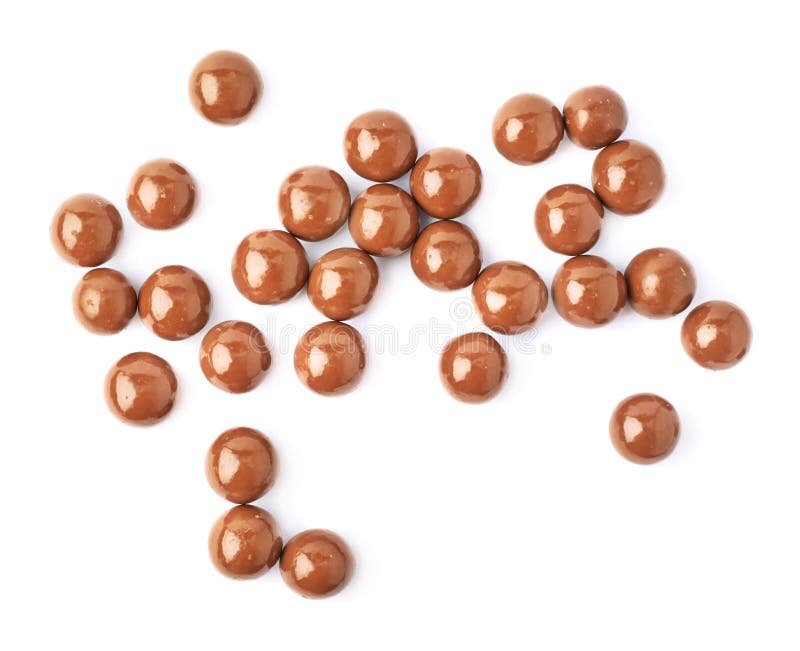 Multiple Chocolate Ball Candies Isolated Stock Image - Image of ...