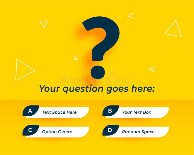 Multiple Choice Quiz Game Template for Competition Event Show Stock ...