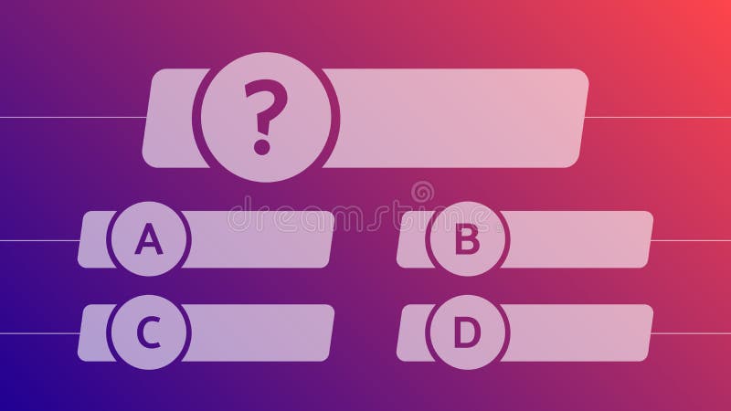 Multiple Choice Quiz Template Stock Vector - Illustration of option ...