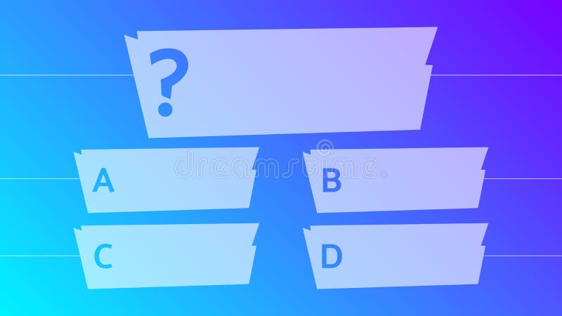 Multiple Choice Quiz Template Stock Vector - Illustration of question ...