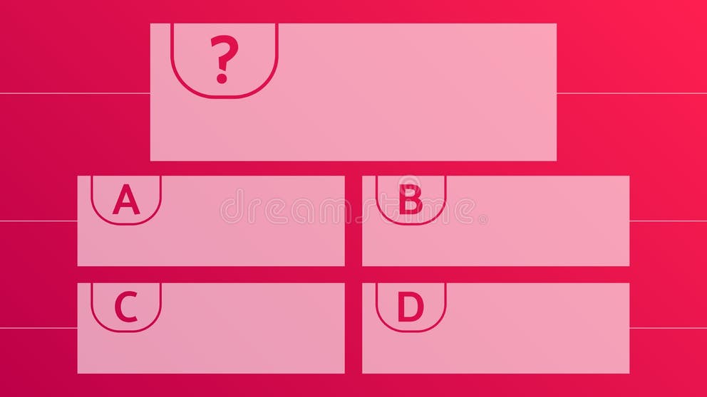 Multiple Choice Quiz Template Stock Vector - Illustration of ...