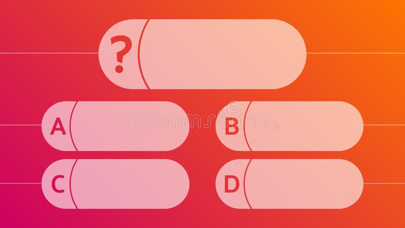Multiple Choice Quiz Template Stock Vector - Illustration of option ...