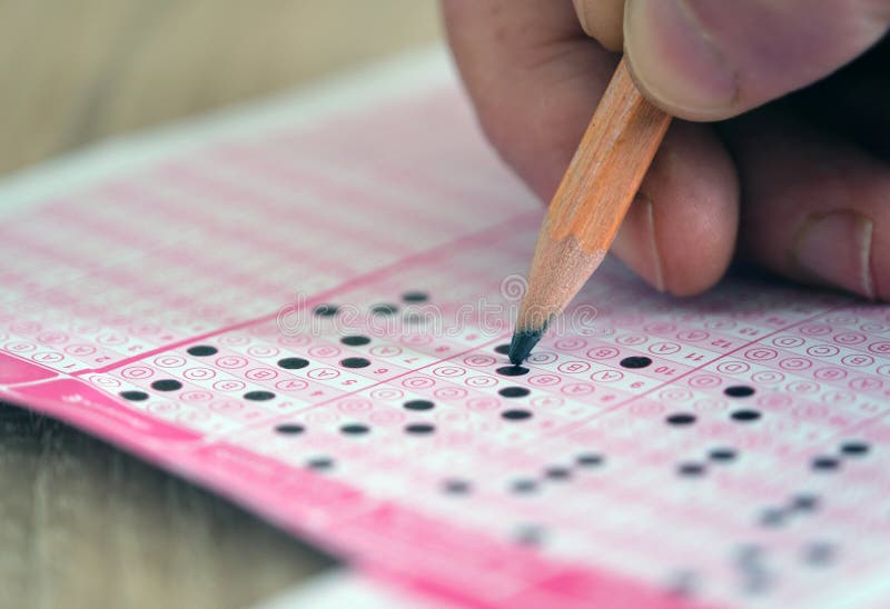 Marking Test Paper in the Exam Stock Image - Image of document ...