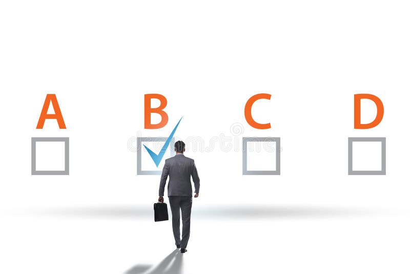 Multiple Choice Test Question Concept with Business People Stock Image ...