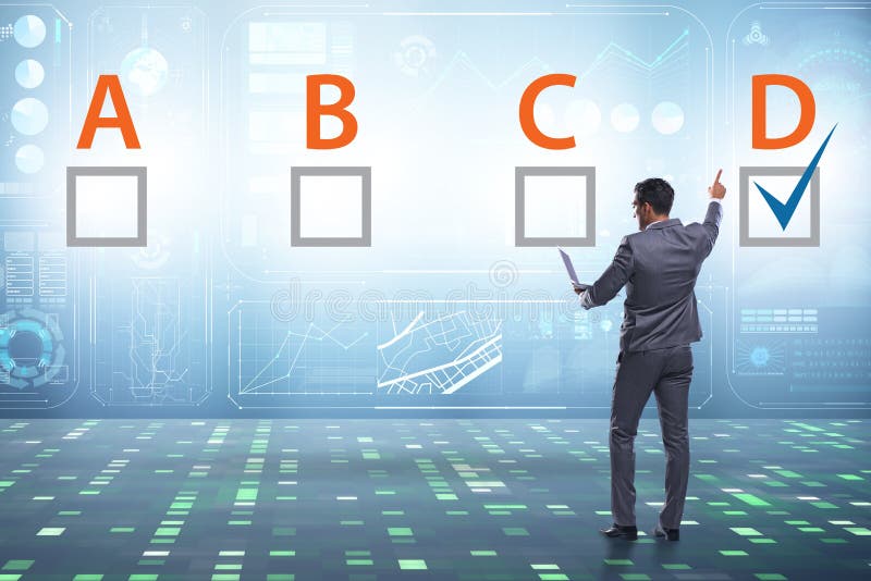 Multiple Choice Test Question Concept with Business People Stock Image ...