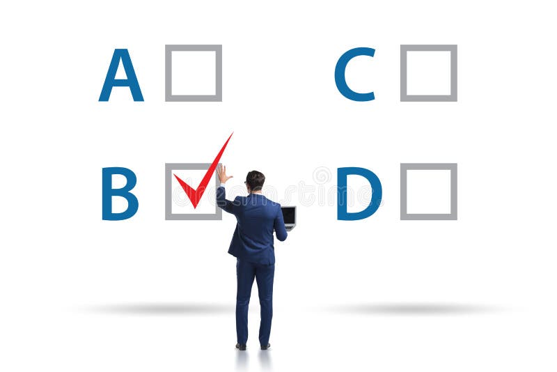 Multiple Choice Test Question Concept with Business People Stock Photo ...