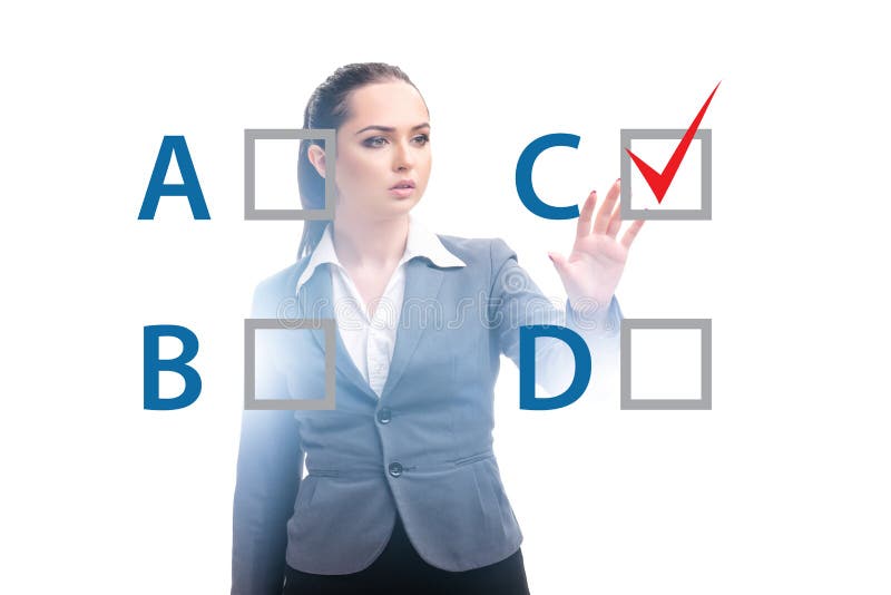 Multiple Choice Test Question Concept with Business People Stock Image ...
