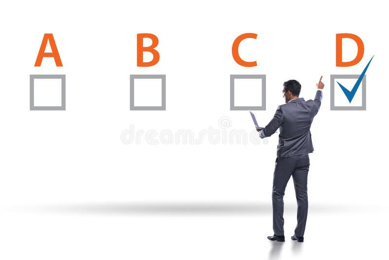 Multiple Choice Test Question Concept with Business People Stock Image ...