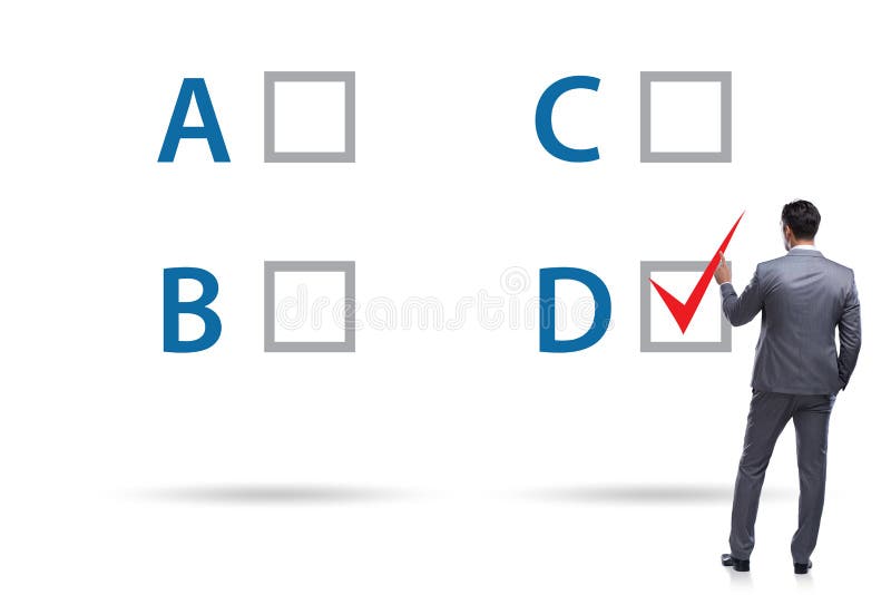 Multiple Choice Test Question Concept with Business People Stock Photo ...