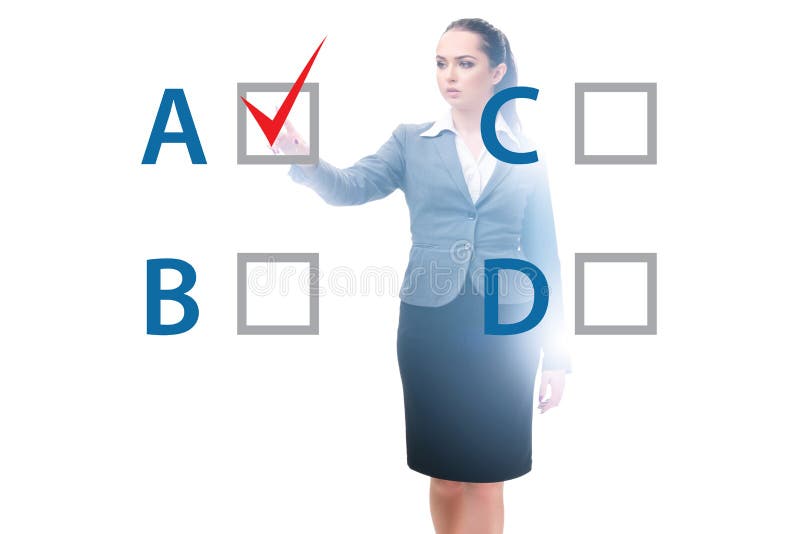 Multiple Choice Test Question Concept with Business People Stock Photo ...