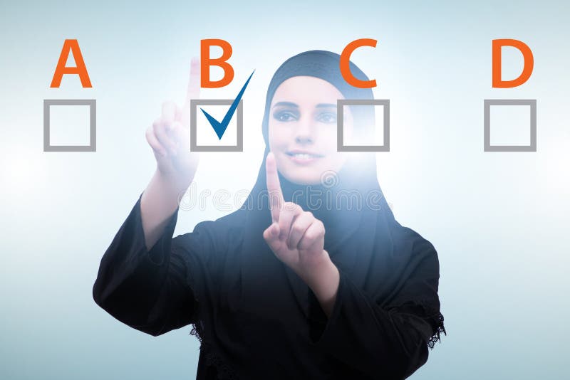 Multiple Choice Test Question Concept with Business People Stock Image ...