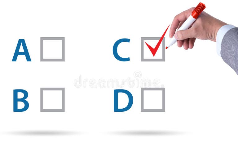 Multiple Choice Test Question Concept Stock Photo - Image of check ...