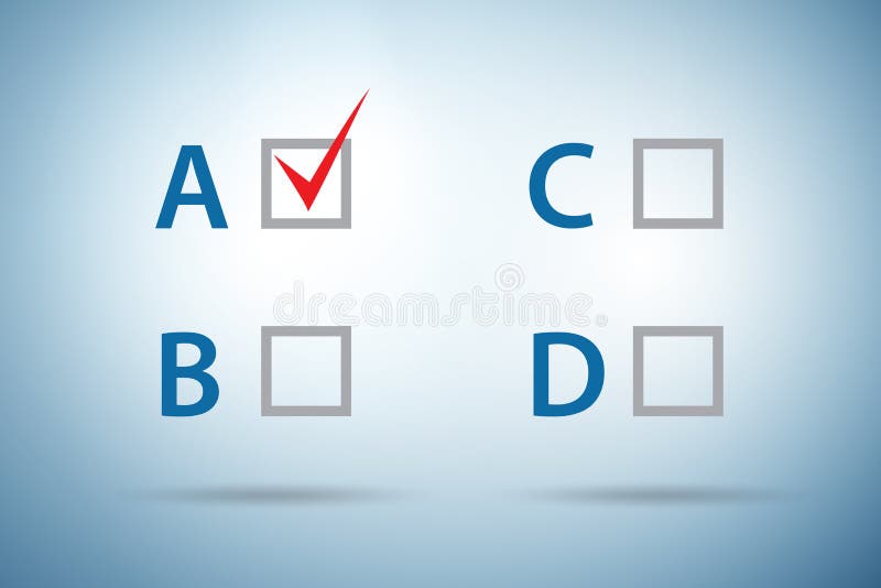 Multiple Choice Test Question Concept Stock Illustration - Illustration ...