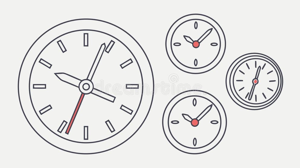 Multiple Clock Faces Stock Illustrations – 148 Multiple Clock Faces ...