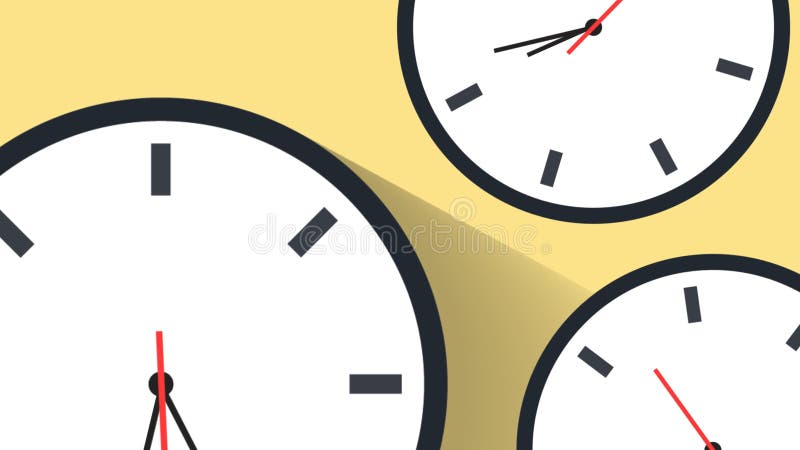 Multiple Clocks Moving Clockwise and Anticlockwise Stock Footage ...