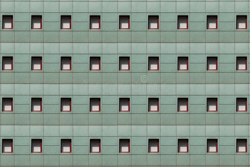 Multiple Closed Windows on a Large Office Building Stock Photo - Image ...