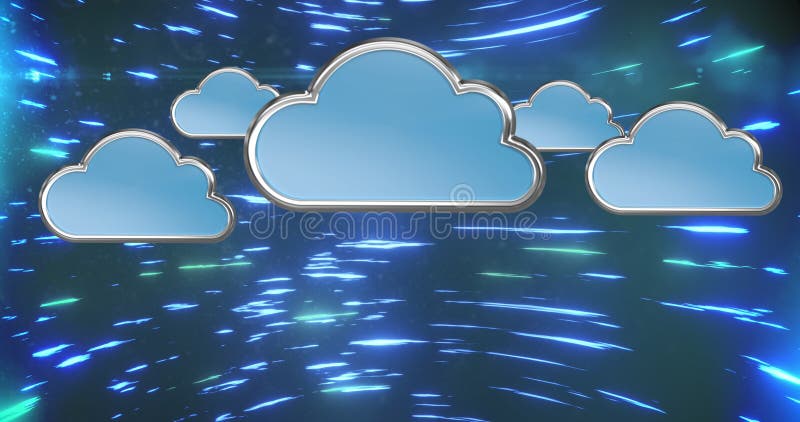 Multiple Cloud Connection stock vector. Illustration of desktop - 29430424