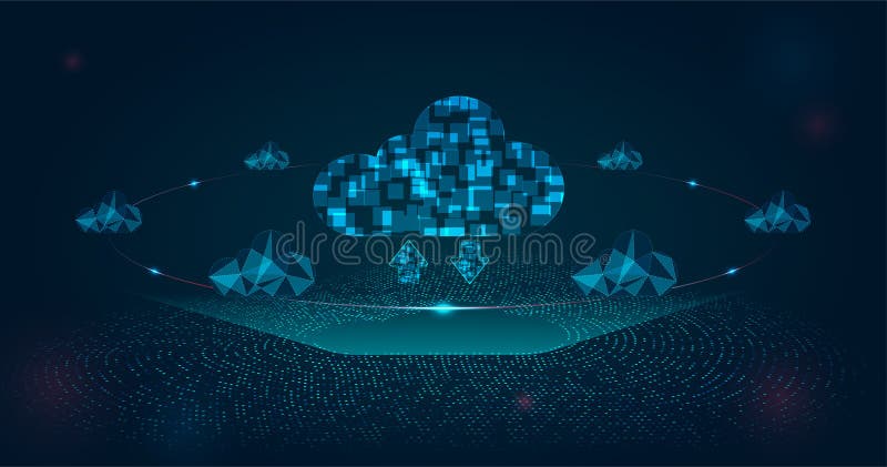 Multiple Cloud Symbol Vector Illustration, 2D Cloud, 3D Cloud, Multi ...