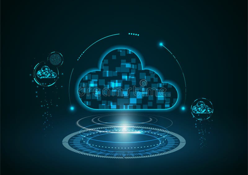 Multiple clouds concept. stock vector. Illustration of technology ...