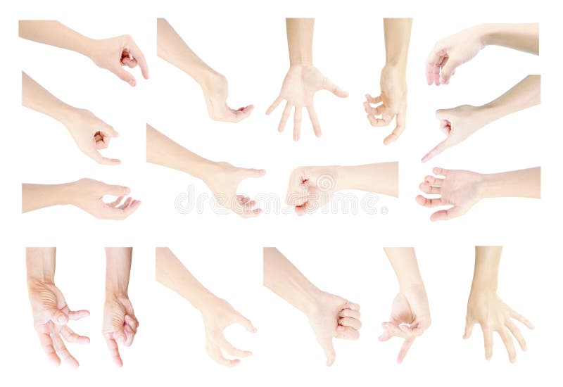 Collection of Hands Holding Different Stationary Objects Stock Photo ...