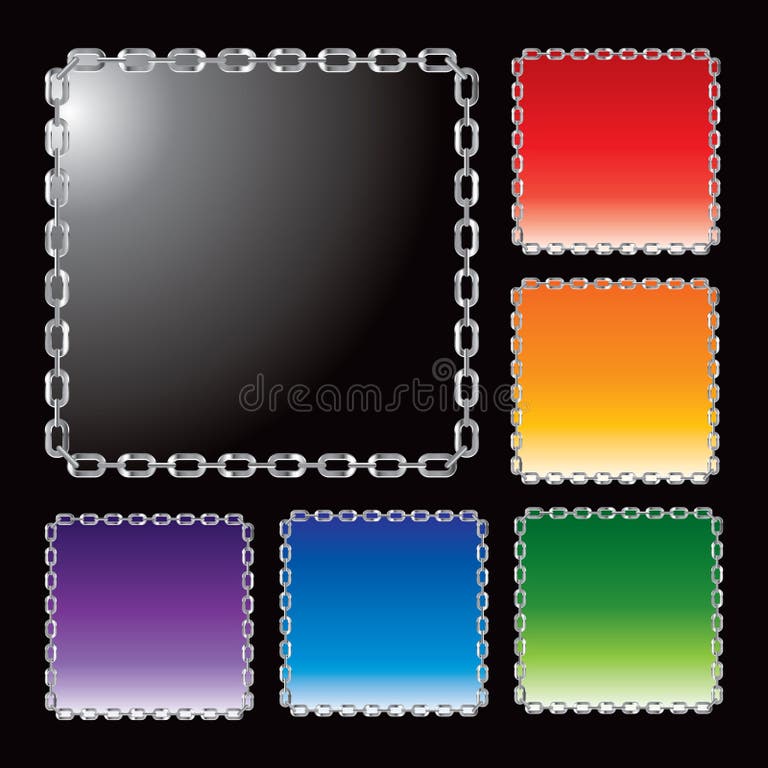 Multiple Color Chain Frames Stock Vector - Illustration of chain ...