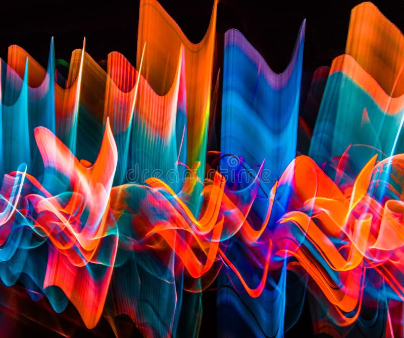Multiple Colored Abstract Lights in Motion. Stock Image - Image of ...
