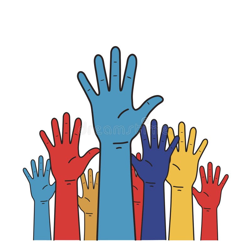 Hand raise clipart. stock illustration. Illustration of graphic - 362243728