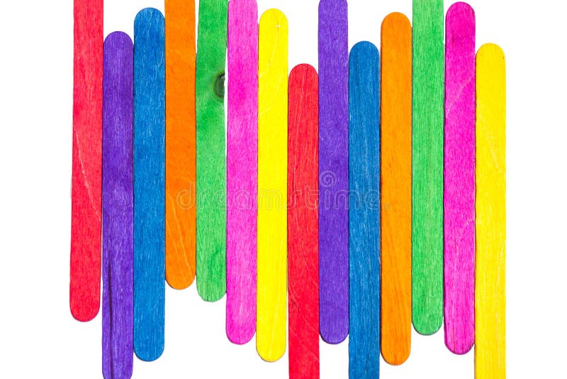 Multiple Colorful Ice Cream Sticks Stock Image - Image of space, design ...