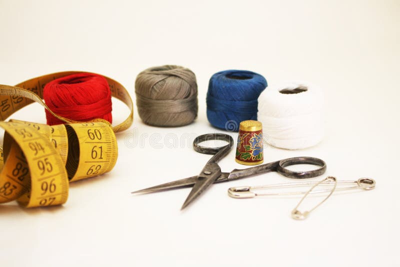 Multiple Colorful Sewing Things Stock Photo - Image of fabric, machine ...