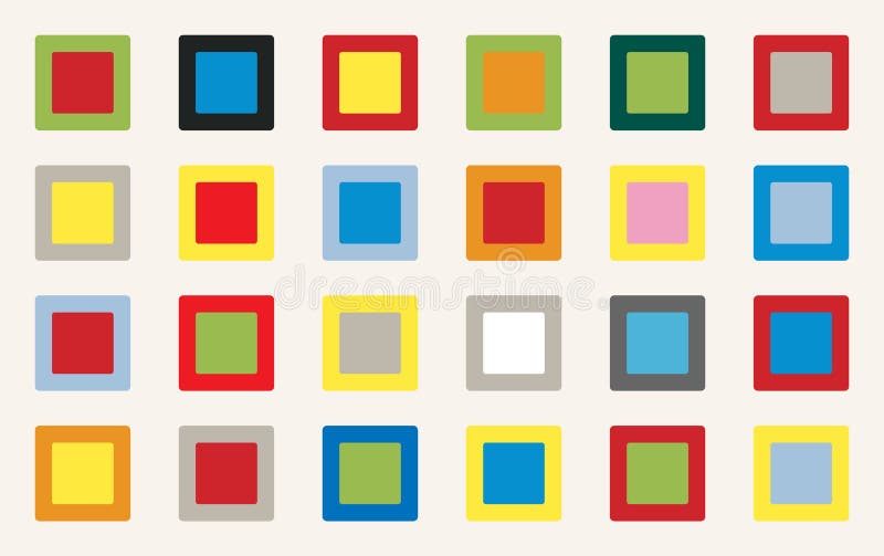 Multiple Colorful Square Vector Elements Set Stock Vector ...