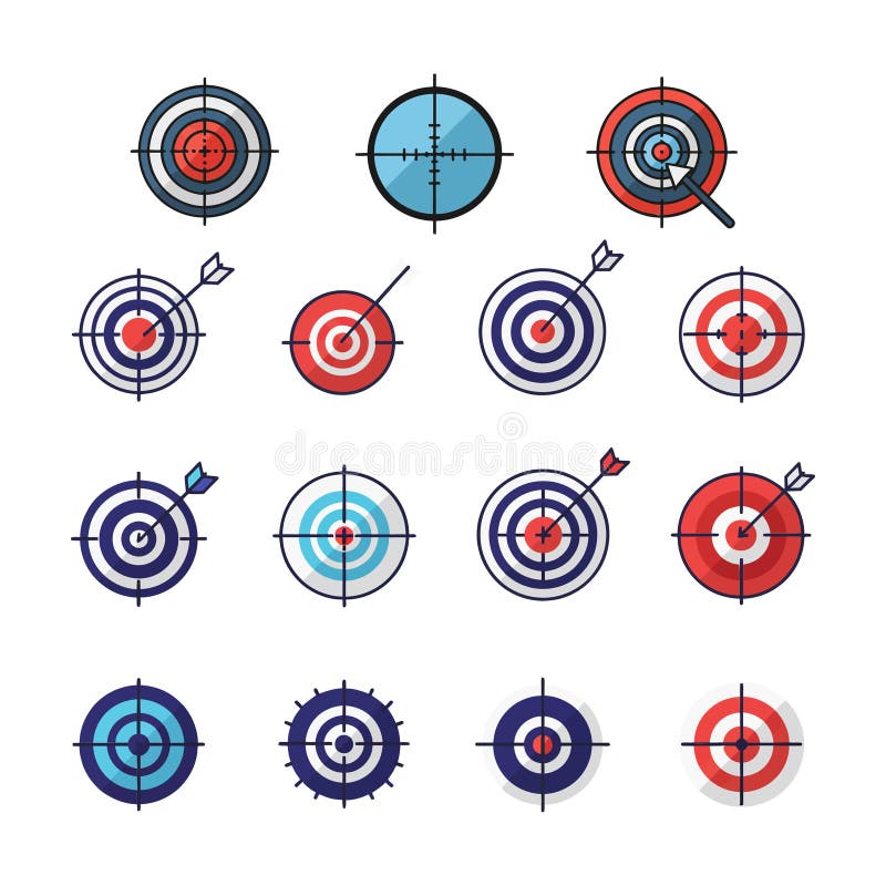 Multiple Colorful Target Icons Stock Photos - Free & Royalty-Free Stock ...