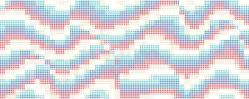 Multiple Colors Halftone Pattern. Red, Yellow, Blue Colors. Abstract ...