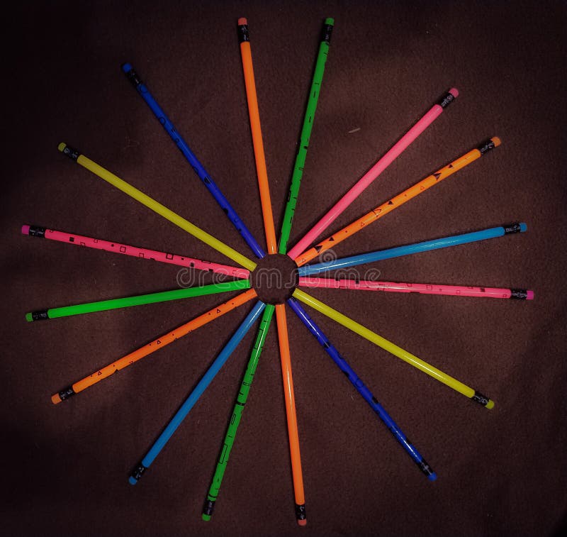 Multiple Colors Pencils Arts Stock Image - Image of multiple, pink ...