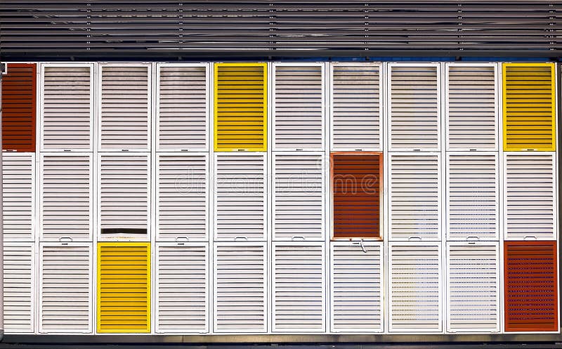 Multiple colors shutters stock photo. Image of building - 22401348