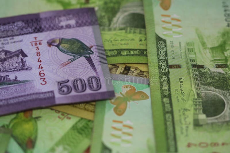 Multiple Colors Sri Lankan Rupee Note Bills Stock Photo - Image of ...