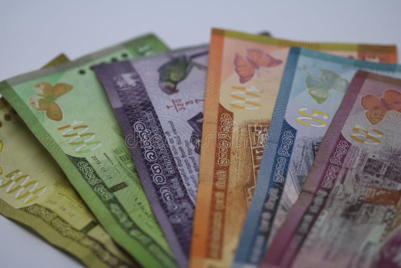Multiple Colors of Sri Lankan Rupee Note Bills Stock Photo - Image of ...