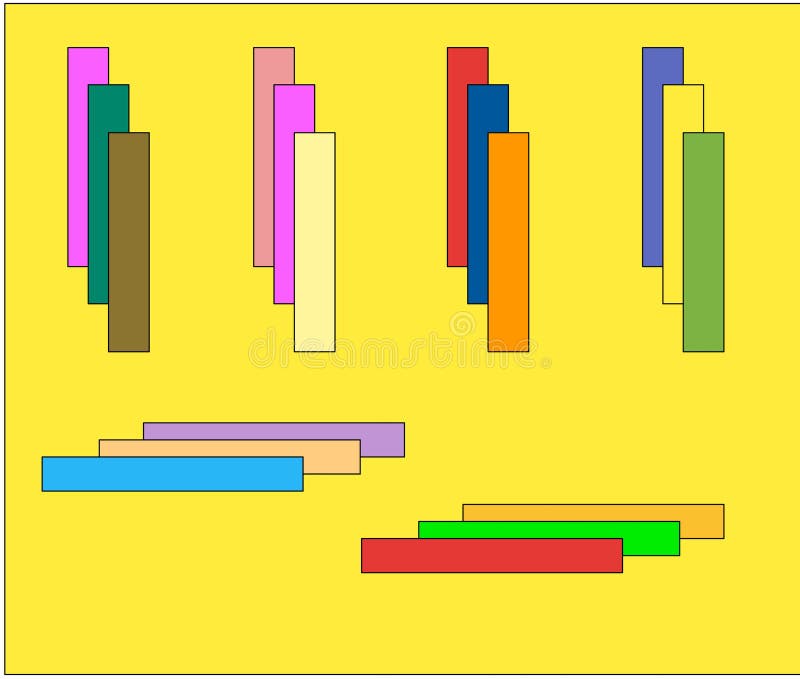 Multiple Colour Bar in Vertical and Horizontal. Background Image ...