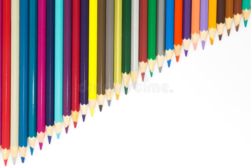 Multiple Colours Pencil Set White Stock Photos - Free & Royalty-Free ...