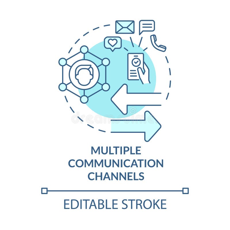 Multiple Communication Channels Blue Gradient Concept Icon Stock Vector ... Multiple Communication Channels Blue Gradient Concept Icon Stock Vector ...
