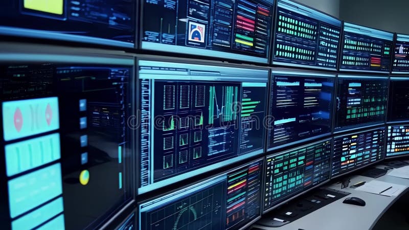 Control Room Monitoring Ship Navigation and Maritime Operations Stock ...