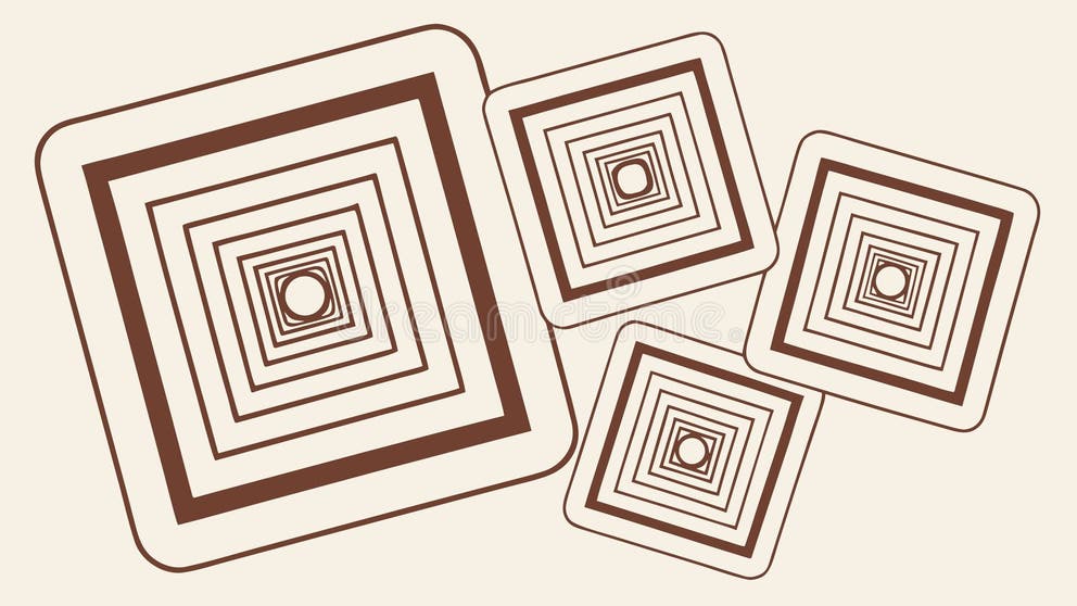 Multiple Concentric Squares Retro Abstract Design, Vector Design ...