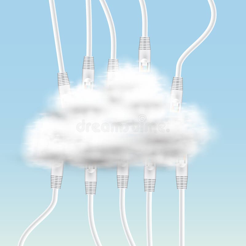Multiple Connection To Cloud Stock Vector - Illustration of ...