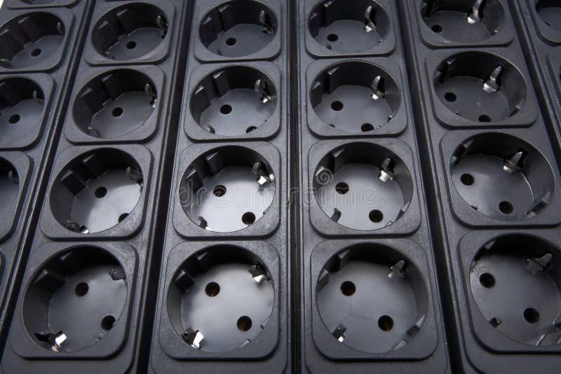 Multiple Dark Outlet Background Stock Image - Image of extension ...