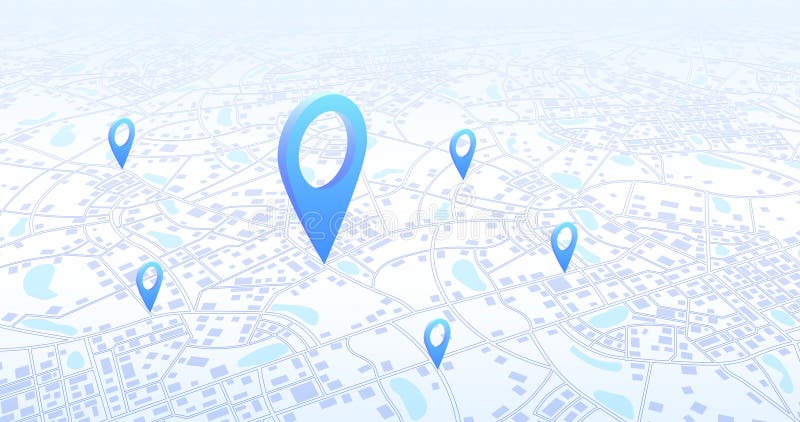 Multiple Destinations from Home. Gps Tracking Map. Track Navigation ...