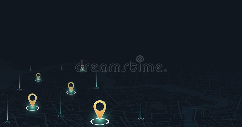 Multiple Destinations from Home. Gps Tracking Map. Track Navigation ...