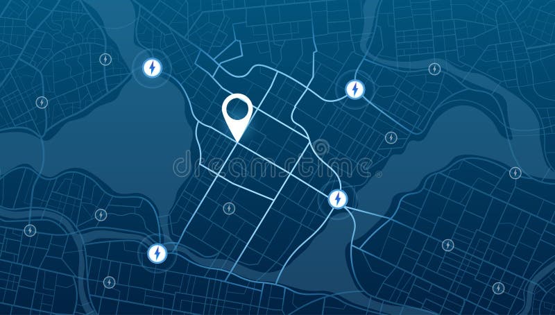 Multiple Destinations from Home. Gps Tracking Map. Track Navigation ...