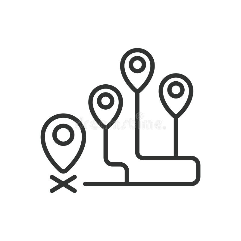 Multiple Destinations, Icon in Line Design. Multiple, Destinations ...