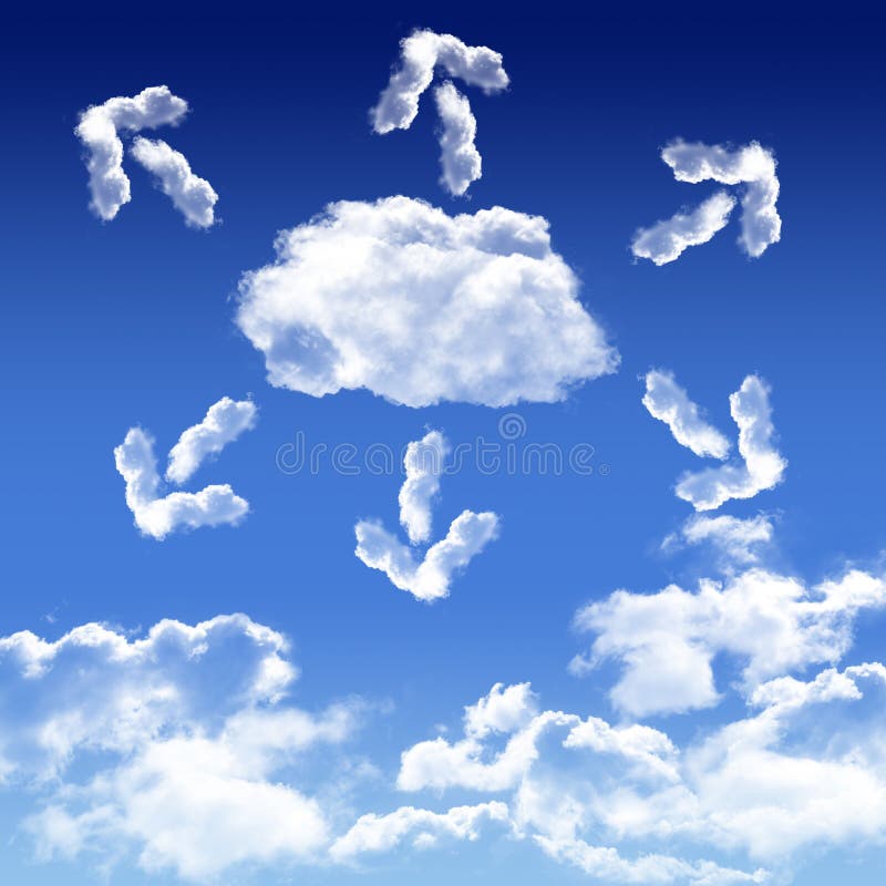 Cloud Computing Innovation Digital Concept in the Sky Stock ...