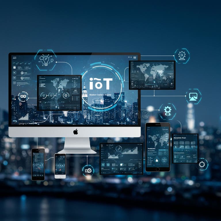 Multiple Interconnected Screens Stock Illustrations – 424 Multiple ...